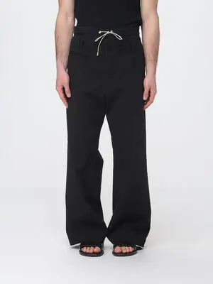 NAMACHEKO Cotton Drawstring Wide-leg Trousers - Black