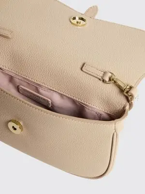 COCCINELLE Leather Crossbody Bag With Gold Tone Clasp