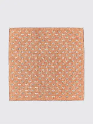 Brunello Cucinelli Silk Pocket Square With Diamond And Check Pattern - Fa01
