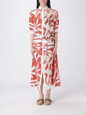 Max Mara Floral Print Silk Shirt Dress - Multicolor