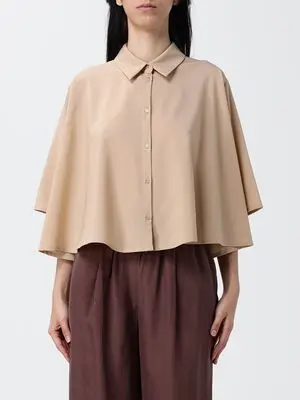 ALYSI Virgin Wool Casual Shirt - Brown