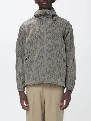 MURPHY&NYE Ripstop Nylon Windbreaker Jacket With Abstract Print And Hood - Grey