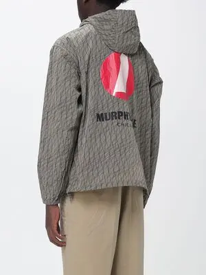 MURPHY&NYE Ripstop Nylon Windbreaker Jacket With Abstract Print And Hood