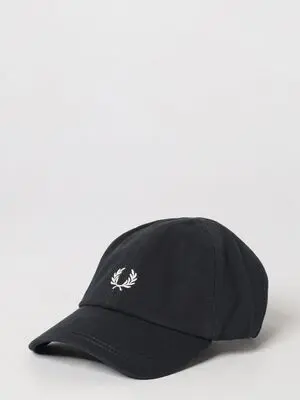 Fred Perry Cotton Canvas Baseball Cap With Embroidered Logo - Navy