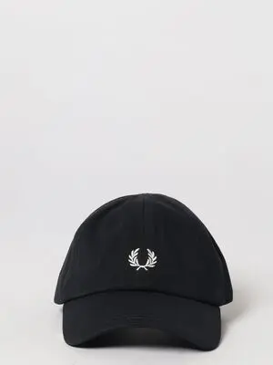 Fred Perry Cotton Canvas Baseball Cap With Embroidered Logo - Navy