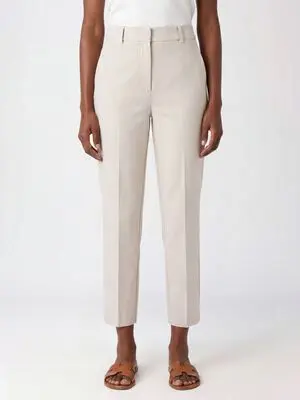 CIRCOLO 1901 Mid-rise Slim Fit Cropped Trousers In Stretch Cotton Fabric - Hazel