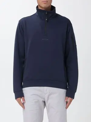 MURPHY&NYE High-neck Sweatshirt With Half-zip Closure And Zip Pockets - Blue