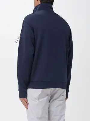 MURPHY&NYE High-neck Sweatshirt With Half-zip Closure And Zip Pockets - Blue