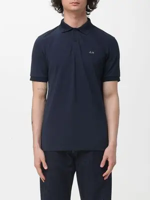 SUN 68 Cotton Logo Polo Shirt - Navy