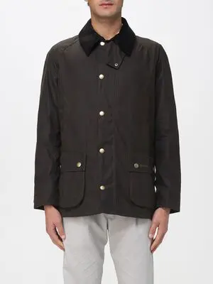 Barbour Barbour Ashby Waxed Cotton Jacket With Corduroy Collar Green