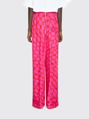 Dries Van Noten Printed Viscose Palazzo Trousers - Fuchsia