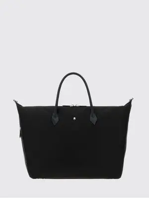 Montblanc The Weekender Travel Bag In Nylon And Calfskin Leather - Black