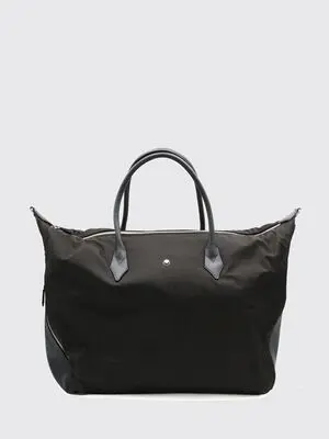 Montblanc The Weekender Travel Bag In Nylon And Calfskin Leather - Grey