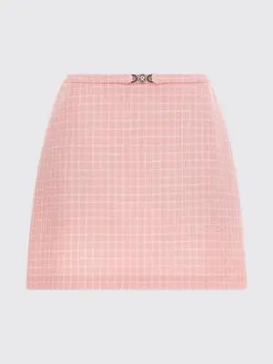 Versace Virgin Wool Plaid Mini Skirt