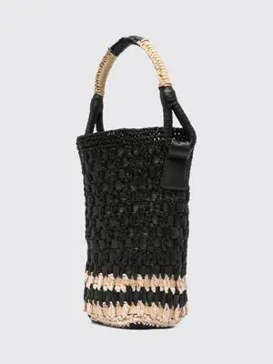 ALYSI Crochet Raffia Bucket Bag