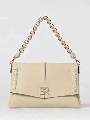 ERMANNO FIRENZE Grained Synthetic Leather Bag - Sand