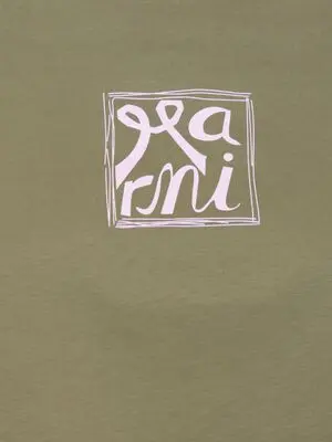 Marni Cotton Logo T-shirts - Green