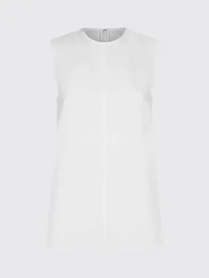 TOTEME Sleeveless Linen-blend Crewneck Top With Back Zip