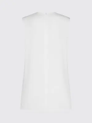 TOTEME Sleeveless Linen-blend Crewneck Top With Back Zip