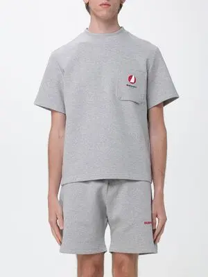 MURPHY&NYE Crew-neck T-shirt In Cotton Blend With Patch Pocket - Grey