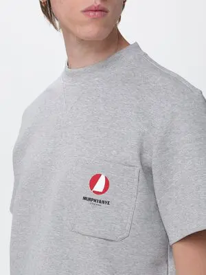 MURPHY&NYE Crew-neck T-shirt In Cotton Blend With Patch Pocket