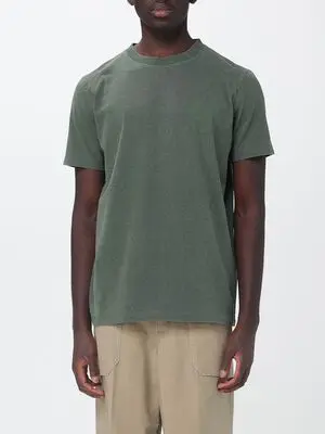 MURPHY&NYE Crew-neck Cotton T-shirt With Contrast Back Logo - Olive