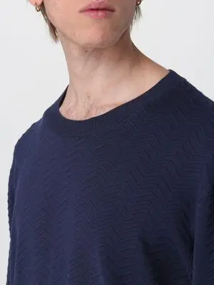 Armani Exchange Jacquard Knit Pullover - Blue