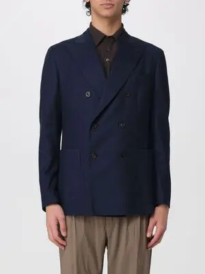 Boglioli Cotton Blend Double-breasted Blazer - Blue