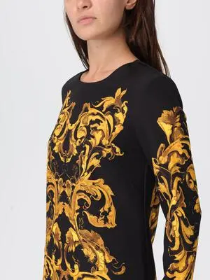 Versace Barocco Print Long Sleeve Dress