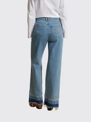 LA MARTINA Wide Leg Jeans In Stretch Denim