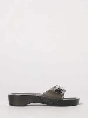 MELISSA X SCHOLL Pescura Flat Sandals In Pvc With Adjustable Strap - Black