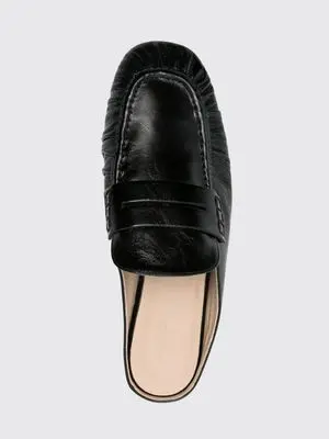 ALYSI Ruched Leather Mules