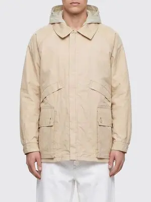 LEMAIRE Hooded Lightweight Waxed Linen Jacket With Concealed Zip - Beige