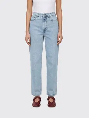 TOTEME Cotton Denim Straight Jeans - Blue