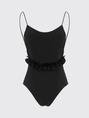 Jacquemus One-piece Swimsuit With Ruffles - Black