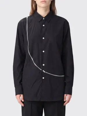 Comme Des Garçons Long-sleeved Shirt With Graphic Print - Black