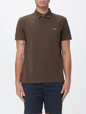 Woolrich Short-sleeved Cotton Polo Shirt With Chest Pocket And Logo