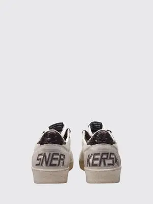 GOLDEN GOOSE Vintage-effect Ball Star Leather Sneakers With Contrast Logo