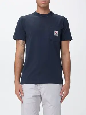 MURPHY&NYE Slim Fit Cotton T-shirt With Patch Pocket And Logo - Blue