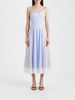 Simkhai Striped Cotton Midi Dress - Blue
