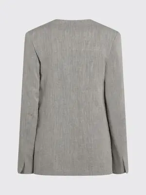 Loulou De Saison Double Breasted Linen Blend Blazer