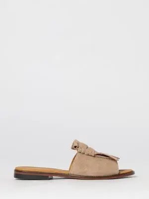 SEBAGO Suede Mules With Fringes - Camel