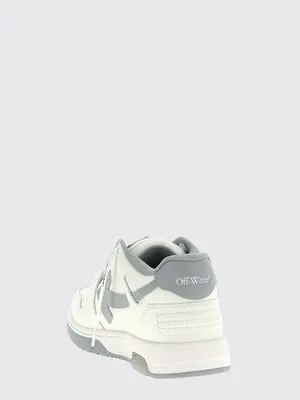 Off-White Leather And Mesh Low Top "out Of Office" Sneakers - Grey