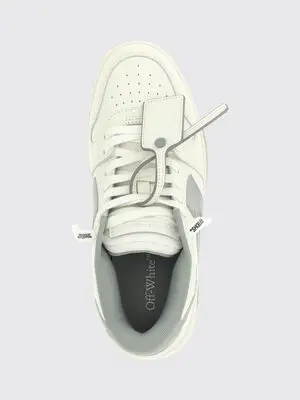 Off-White Leather And Mesh Low Top "out Of Office" Sneakers - Grey