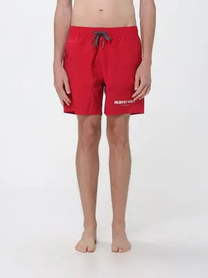 MURPHY&NYE Polyamide Swim Shorts With Elastic Waist And Drawstring - Red