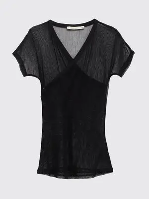 Paloma Wool Top Colour" Mesh Button-up Shirt - Black