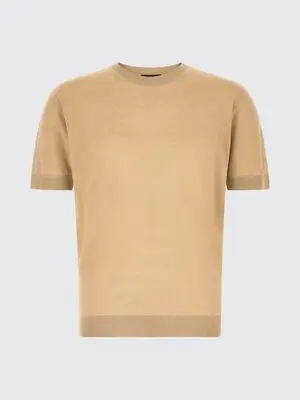ZANONE Linen And Cotton Crew Neck Pullover - Beige