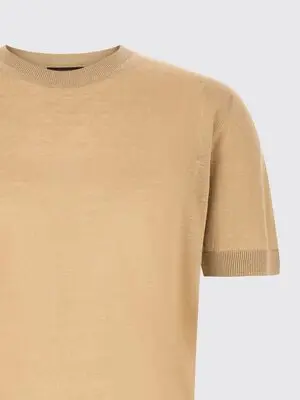 ZANONE Linen And Cotton Crew Neck Pullover - Beige