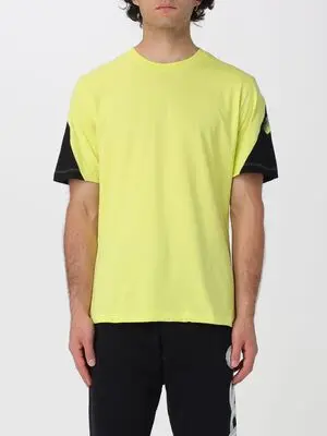 DISCLAIMER Cotton T-shirt With Graffiti Logo Print And Dropped Shoulders - Lime