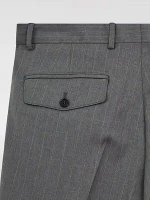 SUNFLOWER Striped Wool Wide-leg Pants